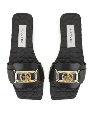 LANVIN Mother & Daughter Flat Mule - Black