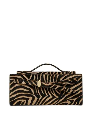 Veronica Beard Ziger Calf Hair Top Handle Clutch