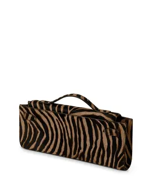 Veronica Beard Ziger Calf Hair Top Handle Clutch