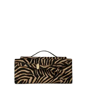 Veronica Beard Ziger Calf Hair Top Handle Clutch