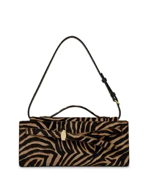 Veronica Beard Ziger Calf Hair Top Handle Clutch
