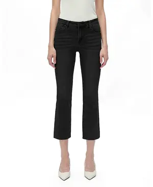 BAYEAS Mid Rise Straight Leg Denim Jeans Stretch Comfortable