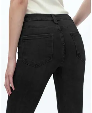BAYEAS Mid Rise Straight Leg Denim Jeans Stretch Comfortable