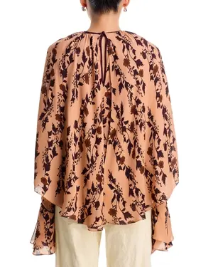 Johanna Ortiz Untamed Bloom Silk Long Sleeve Top