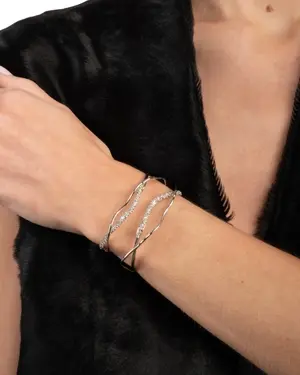 Alexis Bittar Solanales Crystal Multi Row Cuff Bracelet
