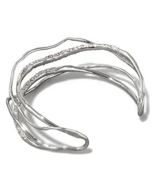Alexis Bittar Solanales Crystal Multi Row Cuff Bracelet