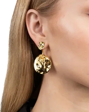 Alexis Bittar Brut Coin Front To Back Earrings