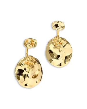 Alexis Bittar Brut Coin Front To Back Earrings