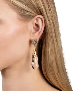 Alexis Bittar Bonbon Crystal Tear Shape Drop Earrings