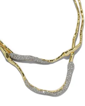 Alexis Bittar Solanales Crystal Twisted Structured Collar Necklace, 5.25