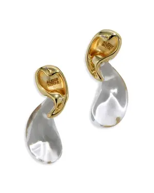 Alexis Bittar Liquid Lucite Modernist Small Drop Earrings