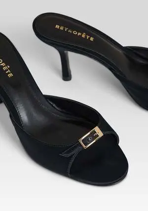 Retrofete Fernanda Silk Sandals With Buckle Detail