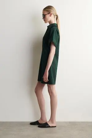 Cos Polka-dot Cotton-jacquard Shirt Dress