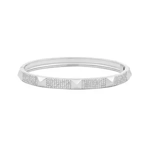 SHYMI Pave Studded Five Row Bangle - Silver