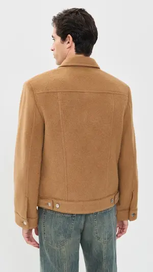 Helmut Lang Wool Trucker Jacket - Dark Camel