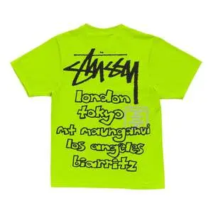 StÜssy X Always Do What You Should Do World Tour T-shirt - Lime