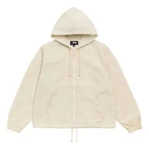 StÜssy Waxed Cotton Beach Shell Jacket - Stone