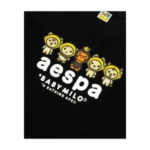 A BATHING APE X Aespa Baby Milo Lemonade Relaxed Fit T-shirt - Black