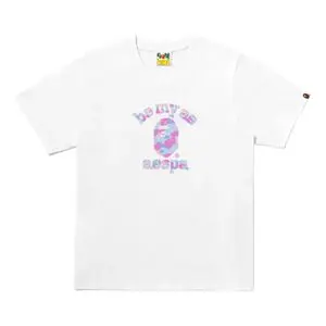 A BATHING APE X Aespa College Relaxed Fit T-shirt - White