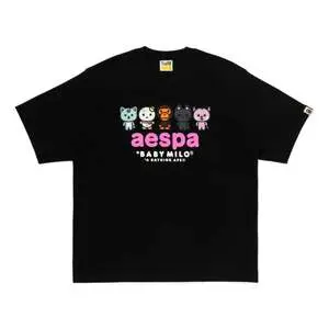 A BATHING APE X Aespa Baby Milo Relaxed Fit T-shirt - Black