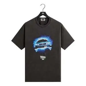 Kith X Back To The Future Delorean Front Back Vintage T-shirt - Black