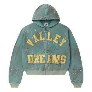 VALE FOREVER Bank Zip Up Hoodie - Dark Mint