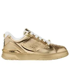 Versace Biggie Basket Metallic Sneakers - Gold