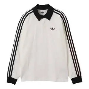 Adidas Three Stripes Rugby Polo Shirt Asia Sizing - White