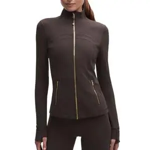 Lululemon Define Cropped Jacket Nulu - Brown Gold