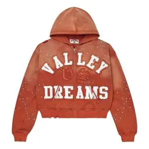 VALE FOREVER Classico Zip Up Hoodie - Orange