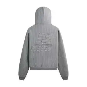 Kith X New Balance Braxton Zip Hoodie - Smoke