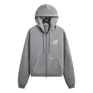 Kith X New Balance Braxton Zip Hoodie - Smoke