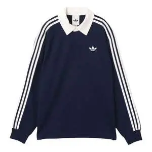 Adidas Three Stripes Rugby Polo Shirt Asia Sizing - Night Indigo