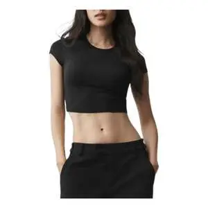 Alo Yoga ALO Alosoft Crop Finesse T-Shirt Black