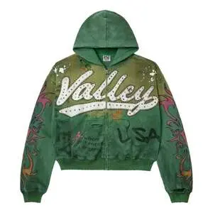 VALE FOREVER Inferno Zip Up Hoodie - Green