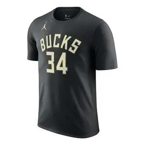 JORDAN Nba Milwaukee Bucks Statement Edition T-shirt - Black