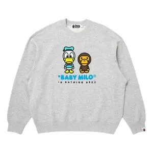 A BATHING APE X Disney Donald Duck Baby Milo Relaxed Fit Crewneck - Grey