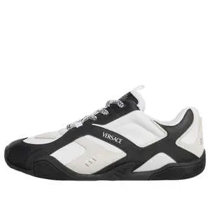 Versace Galaxia Leather Sneakers - Black/white