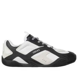 Versace Galaxia Leather Sneakers - Black/white