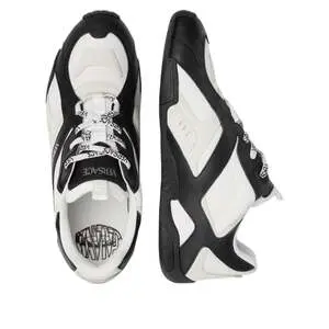 Versace Galaxia Leather Sneakers - Black/white