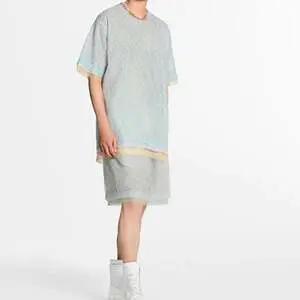 LOUIS VUITTON Monogram Silk Short-sleeve Top