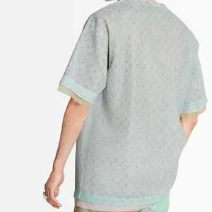 LOUIS VUITTON Monogram Silk Short-sleeve Top