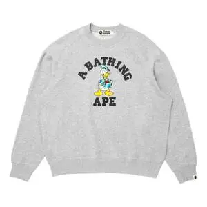 A BATHING APE X Disney Donald Duck College Relaxed Fit Crewneck