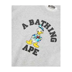 A BATHING APE X Disney Donald Duck College Relaxed Fit Crewneck