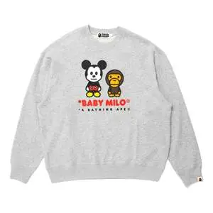 A BATHING APE X Disney Mickey Mouse Baby Milo Crewneck - Grey