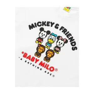 A BATHING APE X Disney Mickey & Friends Baby Milo Relaxed Fit T-shirt - White