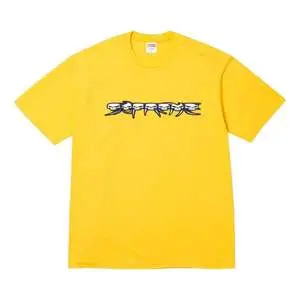 Supreme Fw26 Skulls Spellout T-shirt - Yellow