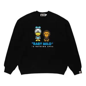 A BATHING APE X Disney Donald Duck Baby Milo Relaxed Fit Crewneck - Black