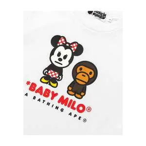 A BATHING APE X Disney Minnie Mouse Baby Milo Relaxed T-shirt - White