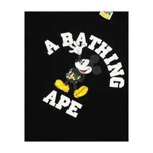 A BATHING APE X Disney Mickey Mouse College Relaxed Fit T-shirt